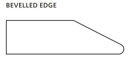 What are the edging options available for Caesarstone surfaces?